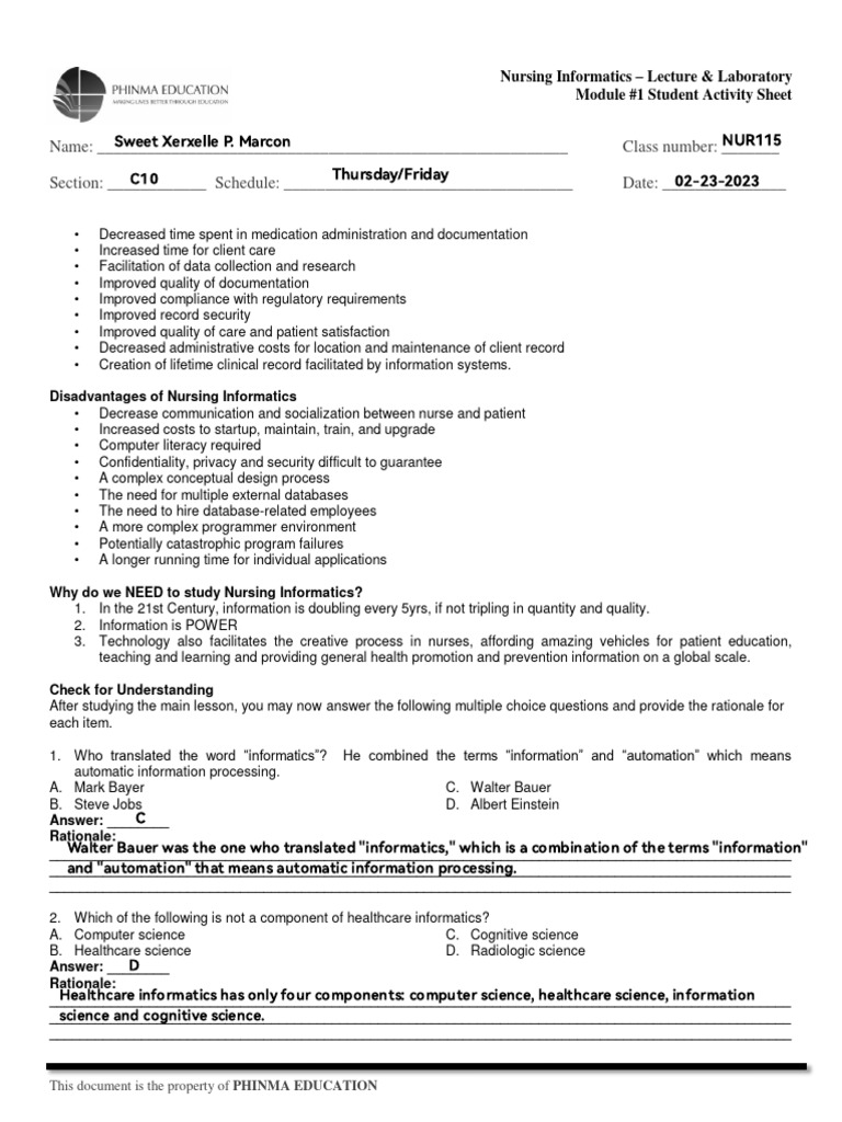 Informatics Sas Swu | Download Free PDF | Computer Science | Health ...