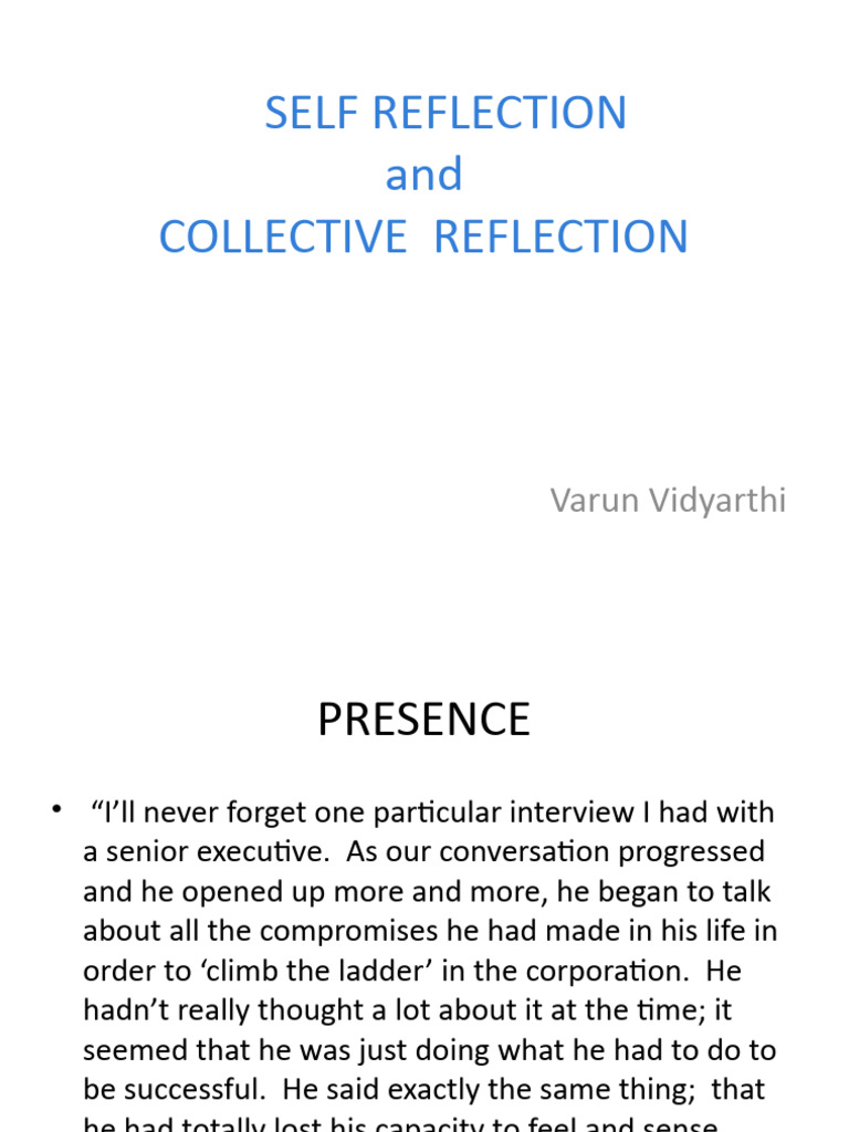Self Reflection and Collective Reflection | PDF | Thought | Mind