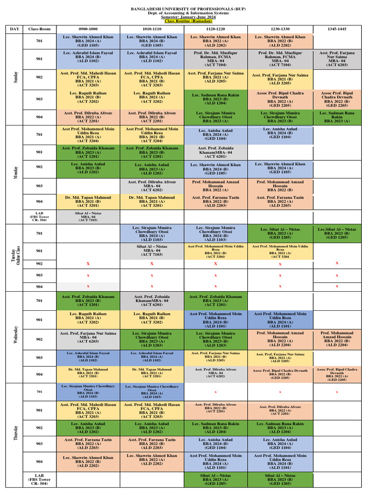 Ramadan Class Routine | PDF