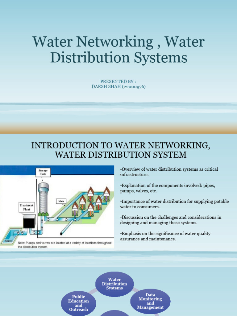 Water Distribution System Guide | PDF | Water | Pump