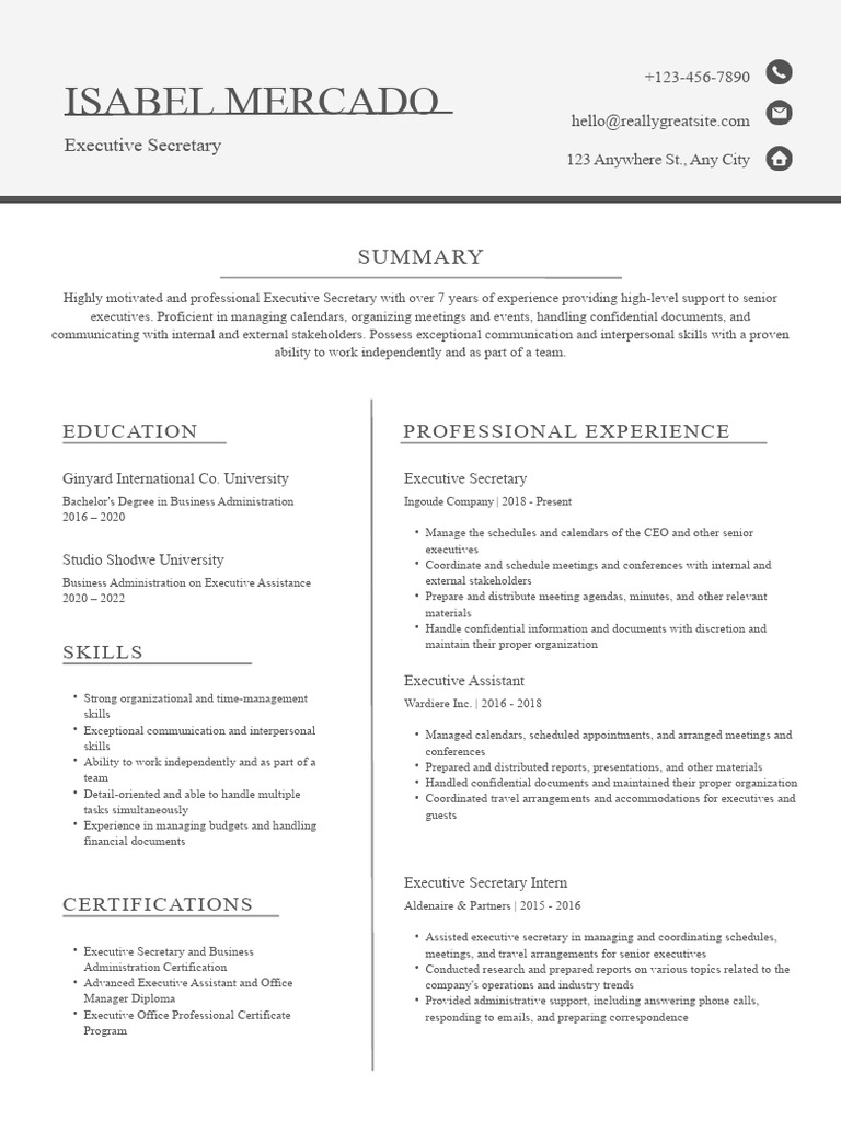 CV Prof | PDF | Secretary | Business