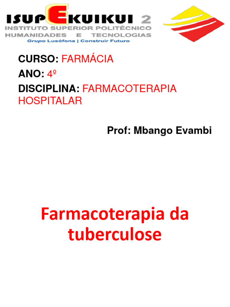 6,7 - Farmacoterapia Da Tuberculose | PDF
