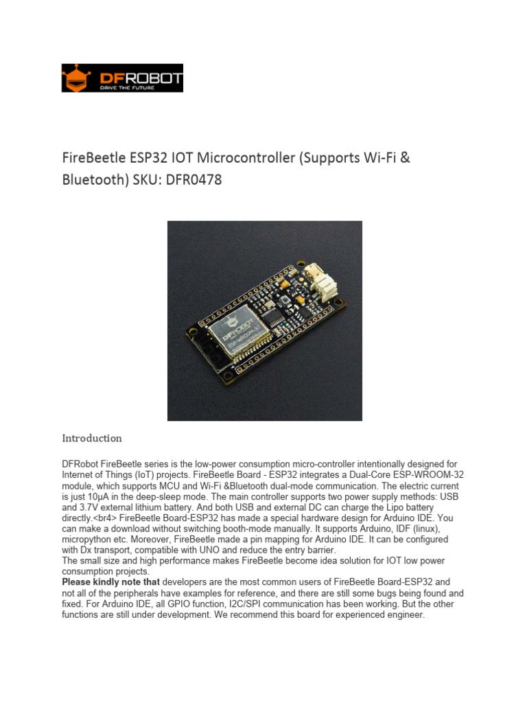 Dfr0478 Web | PDF | Arduino | Microcontroller