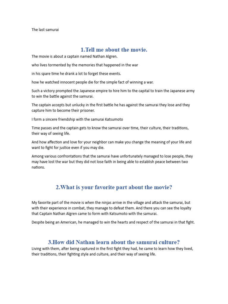 The Last Samurai | Download Free PDF | Samurai | Military