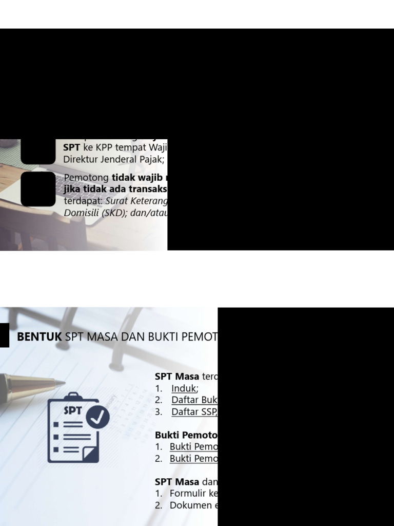 SPT Masa & Bukti Pemotongan Rev 2 | PDF | Pengelolaan Keuangan & Uang