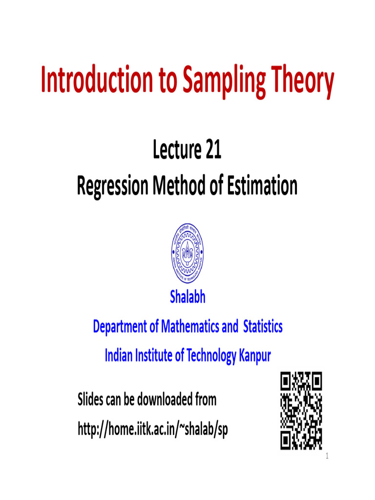 SP Sampling Lect 21 | PDF