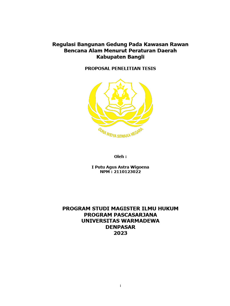 PROPOSAL Rawan Bencana Alam | PDF