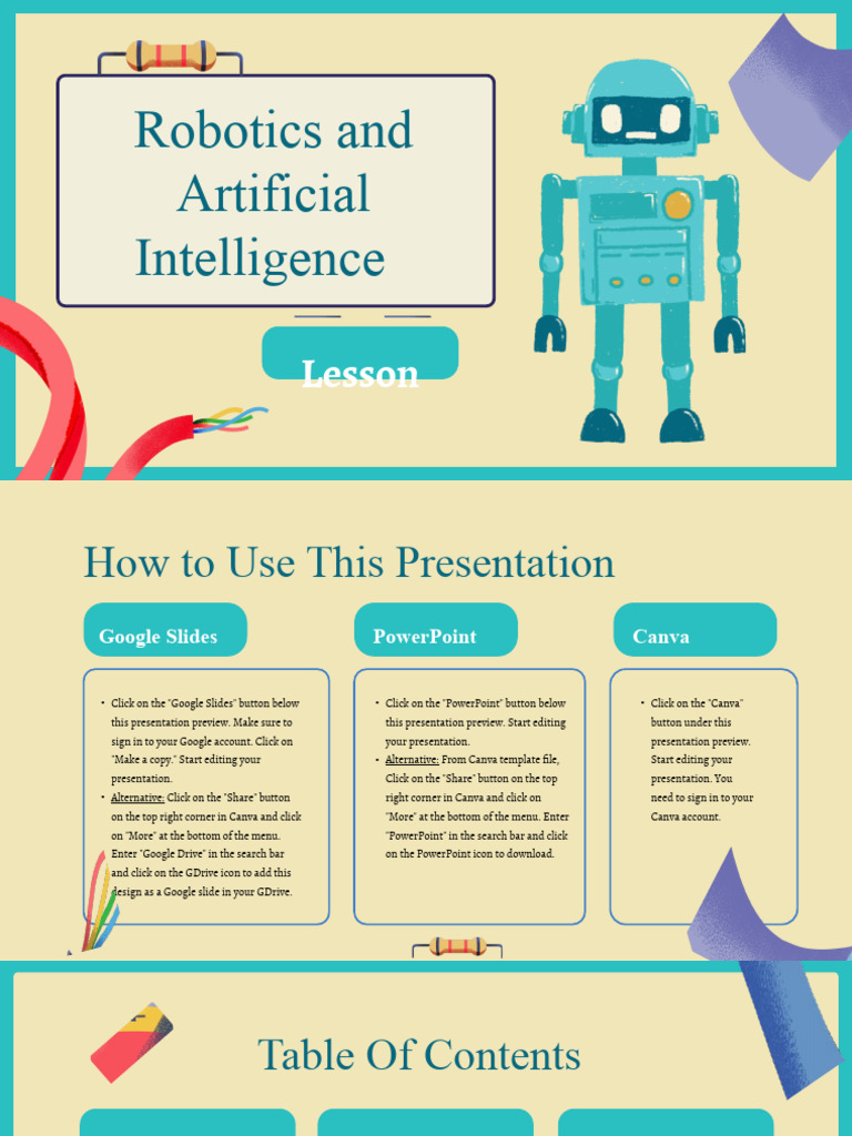 Robotics and Artificial Intelligence Lesson | PDF | Microsoft Power ...