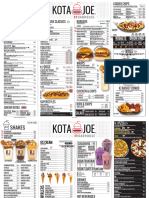 Kota Joe Menu and Prices 2025 | PDF | Hamburgers | French Fries