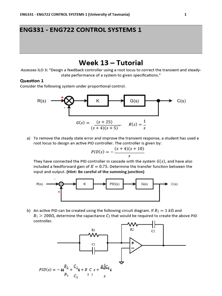 ENG331 - Week 13 - Tutorial | PDF