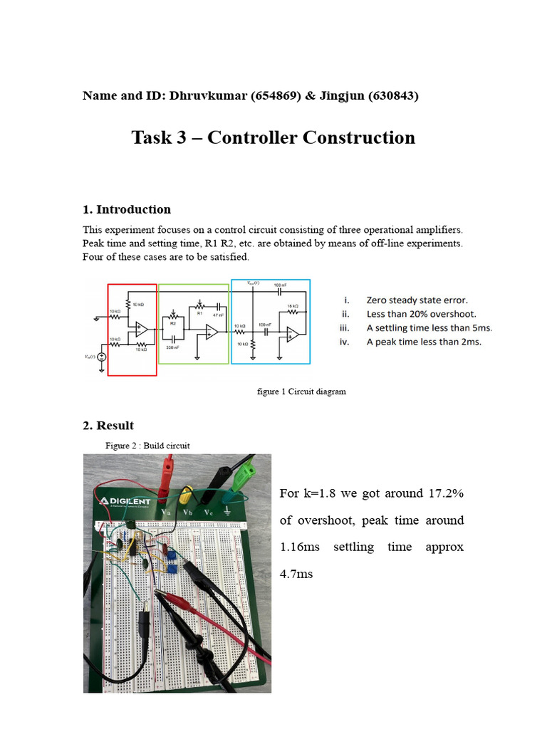 Task 3 Controller Construction 1 | PDF