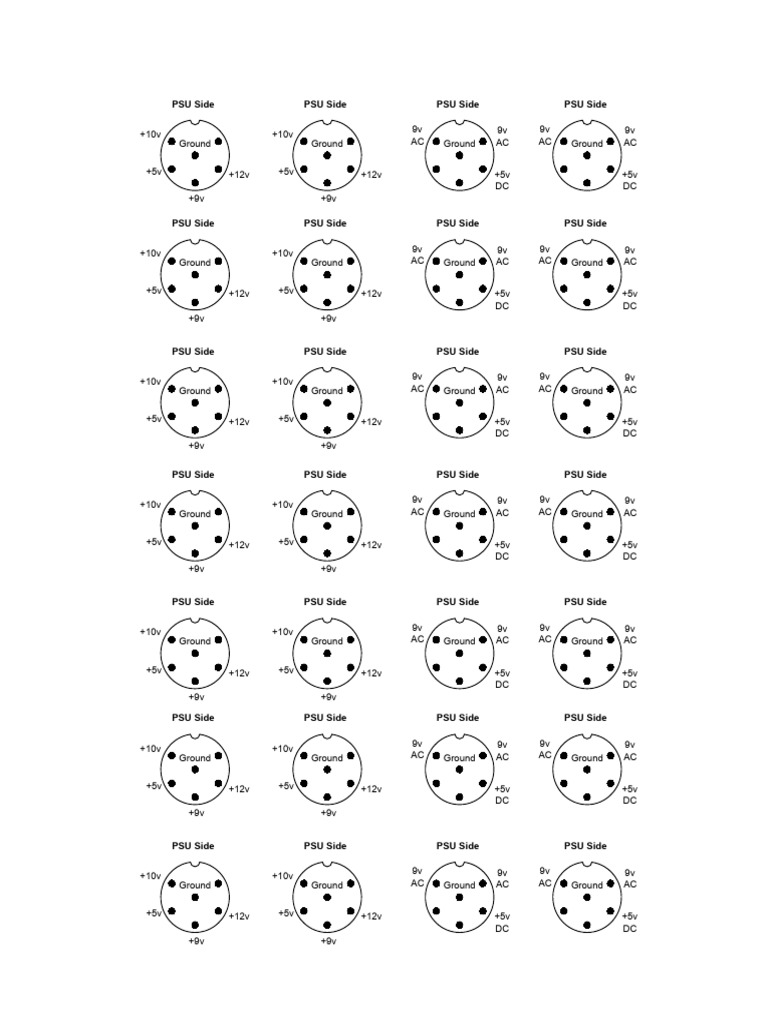 PSU Pinout-Model | PDF | Power Supply | Electronics
