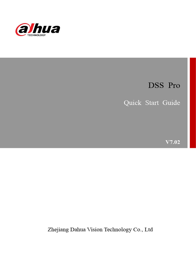 DSS Pro V7 Quick Start Guide | PDF | Ip Address | Video