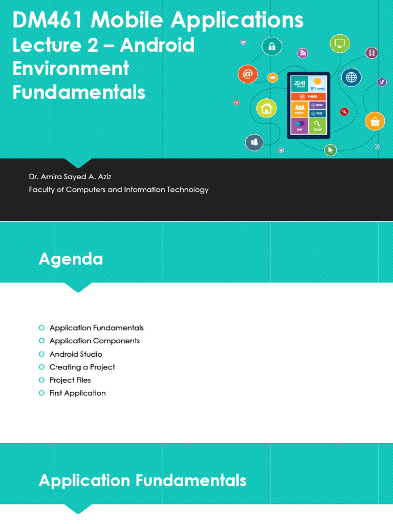 Mobile Applications Lecture 2 - Android Environment Fundamentals | PDF | Android (Operating ...