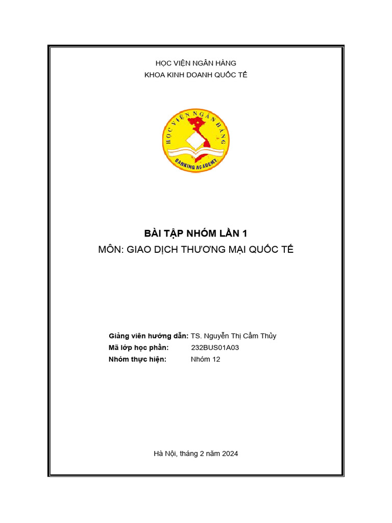 Nhóm 12 - BTL1 | PDF