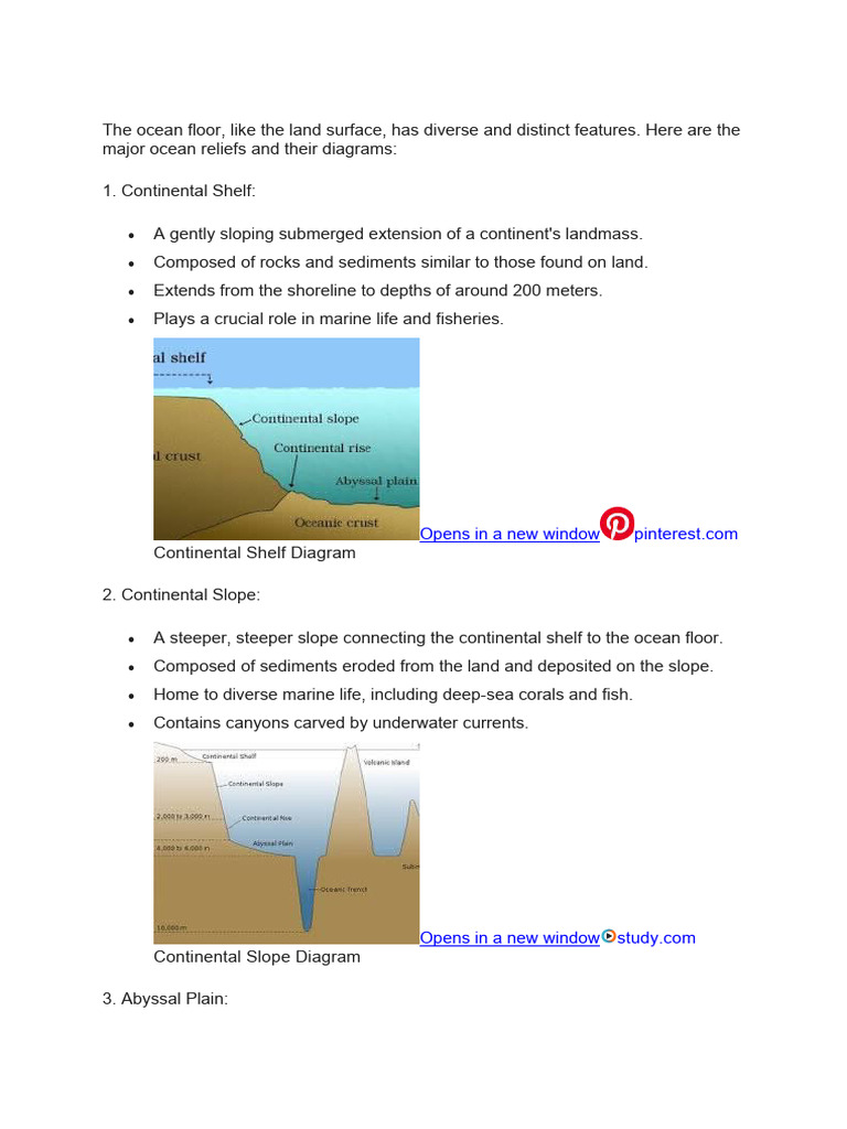 The Ocean Floor | PDF | Seabed | Oceans