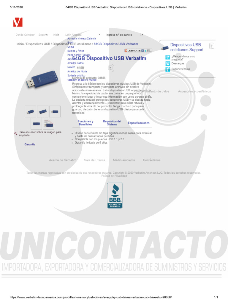 Ítem 51 Memoria Usb 64 - R | PDF | USB | Memoria USB