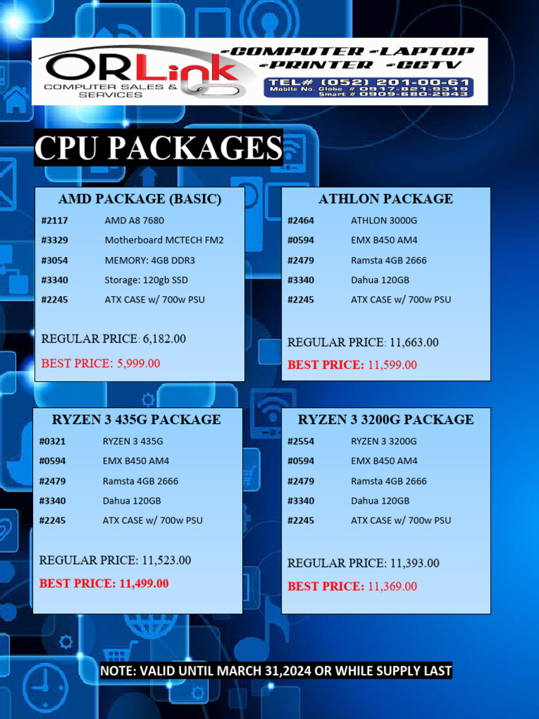 Prices of Cpu and Computer Sets 1 | PDF | Intel | Computer Engineering