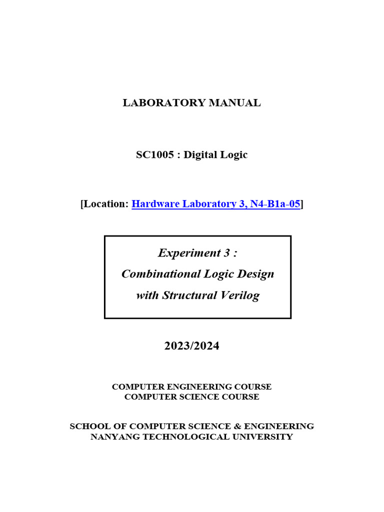 Lab3 Manual | PDF | Field Programmable Gate Array | Logic Synthesis