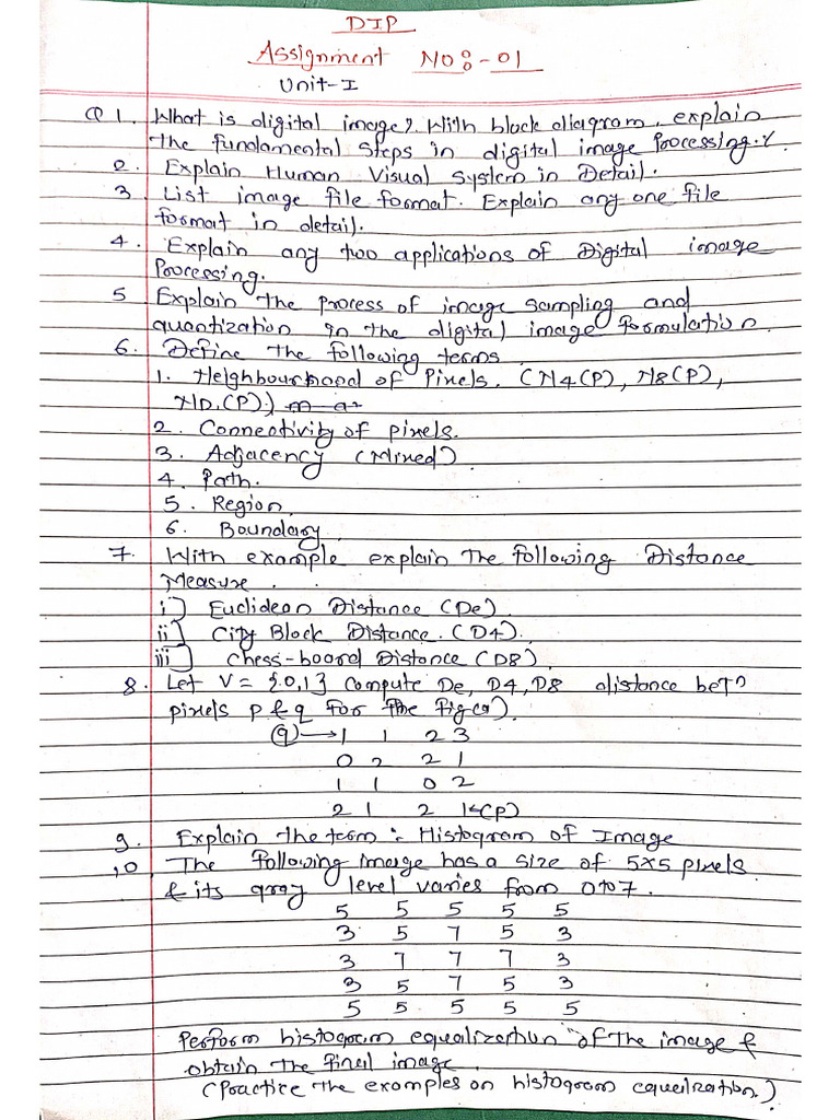 DIP Assignment No - 01 | PDF