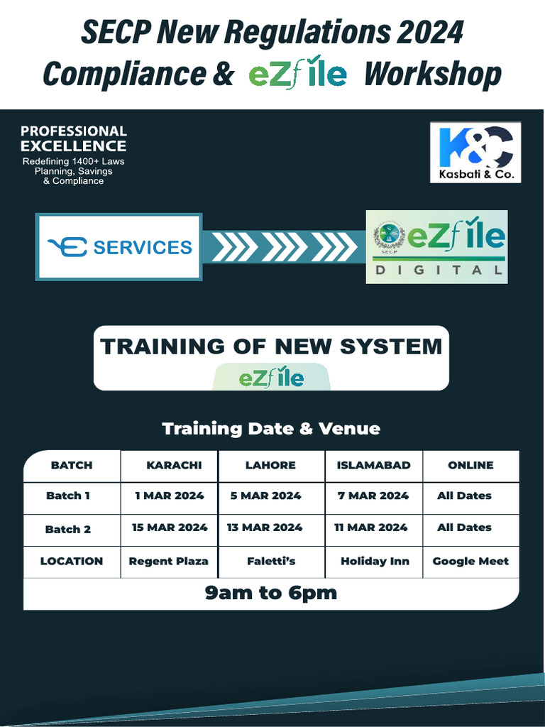 SECP New Regulations 2024 Compliances On Ezfile Workshop | PDF ...