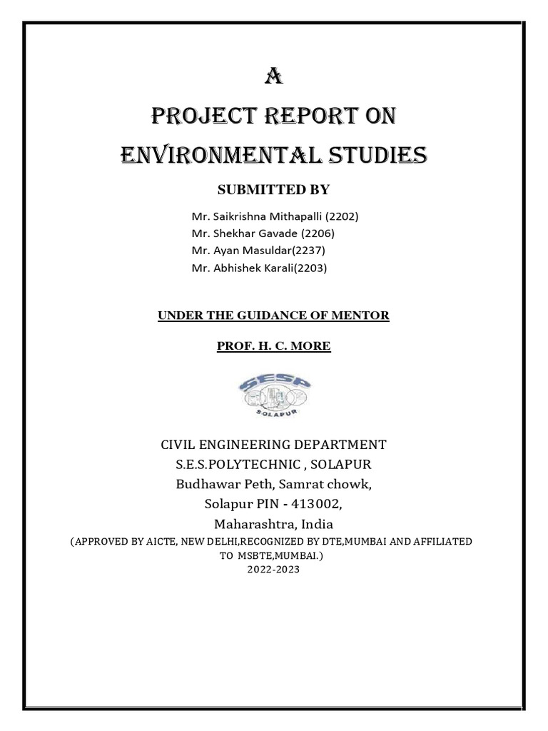 (22447) Est Microproject | Download Free PDF | Waste | Waste Management