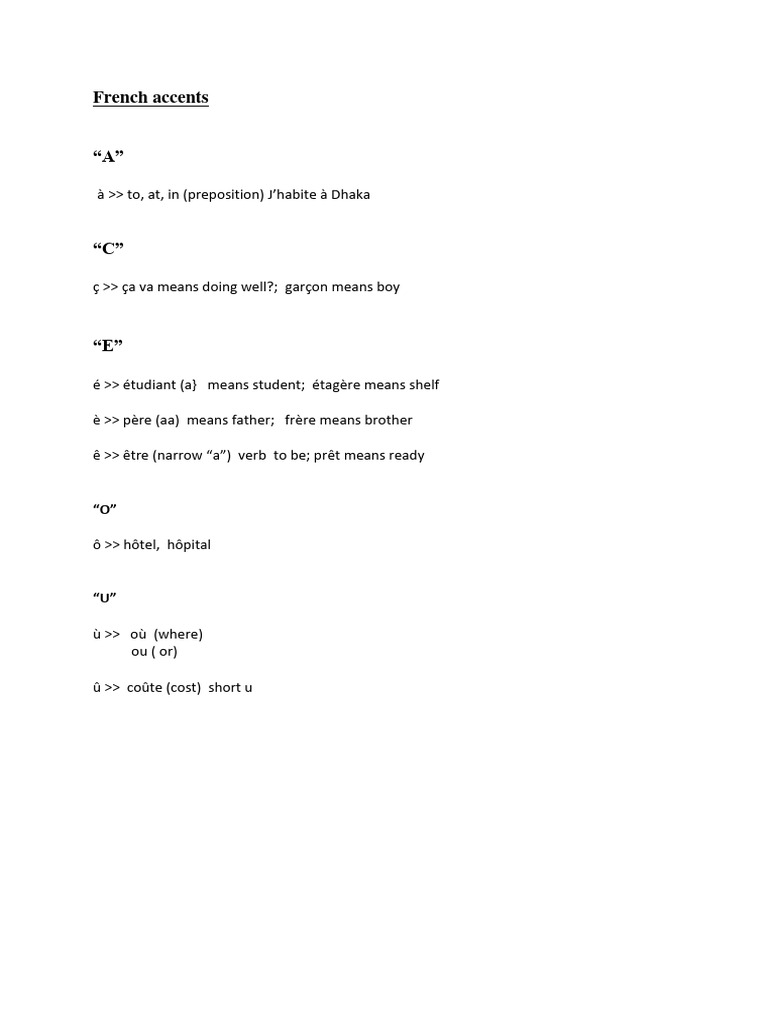 French Accents | PDF