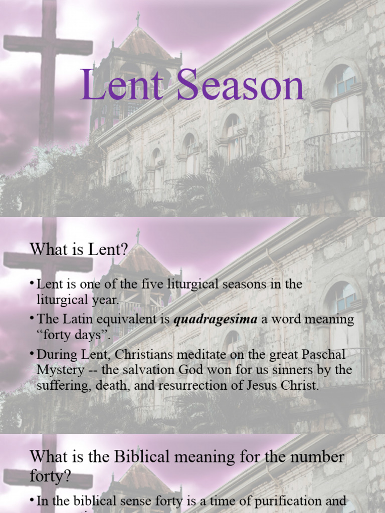 Lent Season | PDF | Lent | Penance