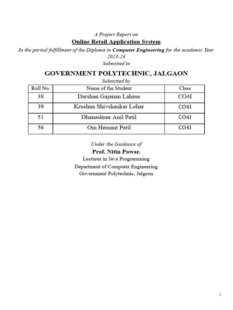 Online Retail Application System Using Java | PDF | Online Shopping | E ...