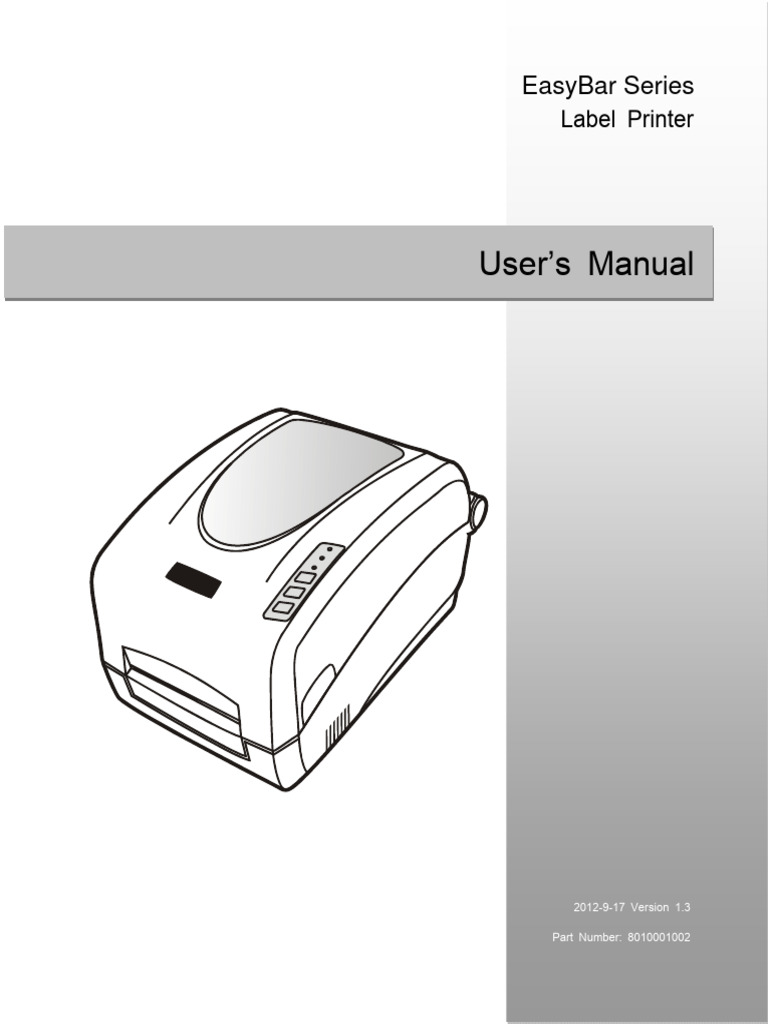 DAA000088S CodeSoft - Easybar 4e 4i UserManual | PDF | Power Supply | Printer (Computing)