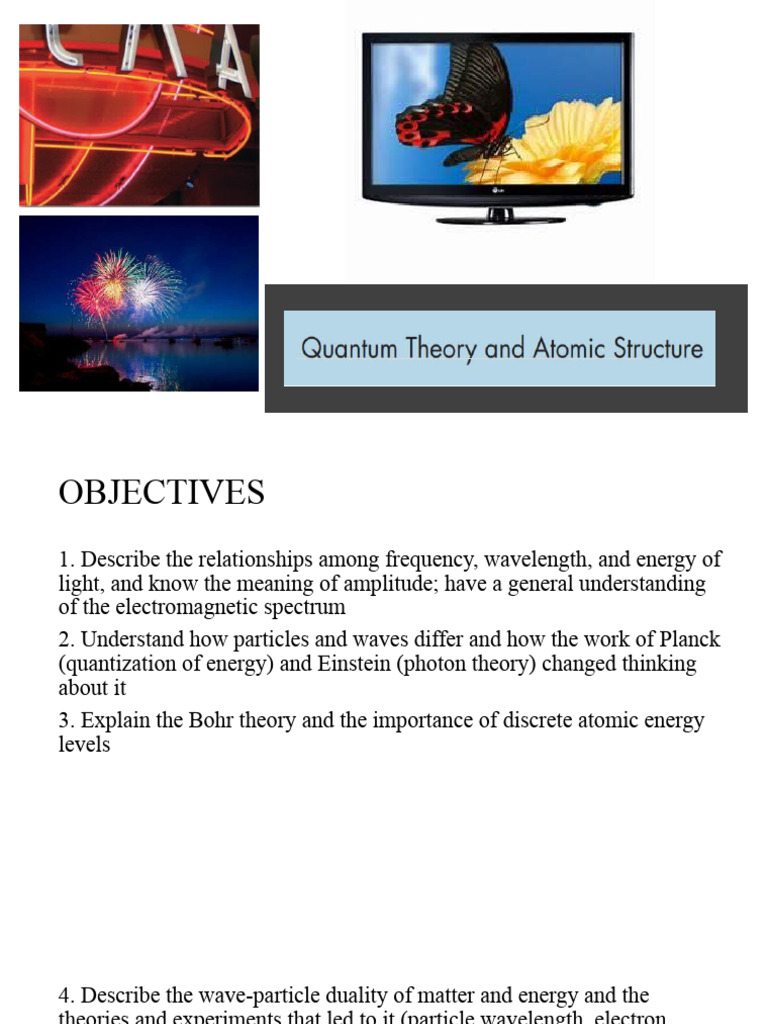 Quantum Theory and Atomic Structure | PDF | Quantum Mechanics | Quantum