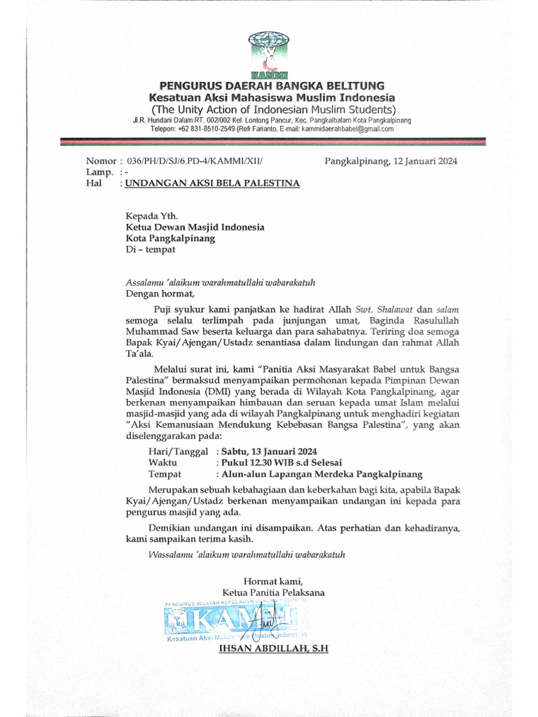 Undangan Dmi Kota Pangkalpinang | PDF