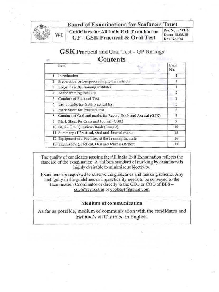 GSK Oral Guidelines | PDF