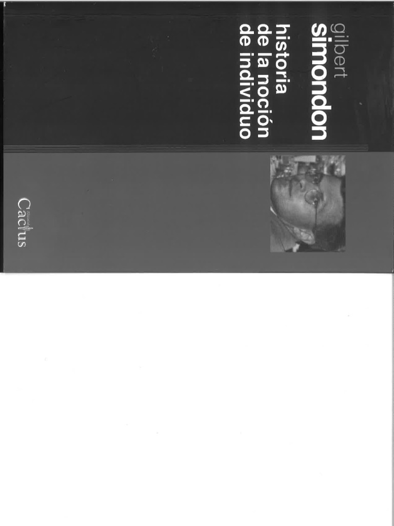 Simondon-Historia D La Nocion de Individuo | PDF
