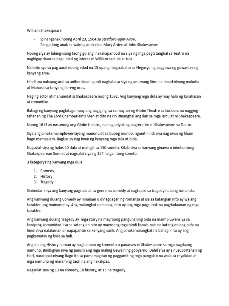 William Shakespeare Script and | PDF