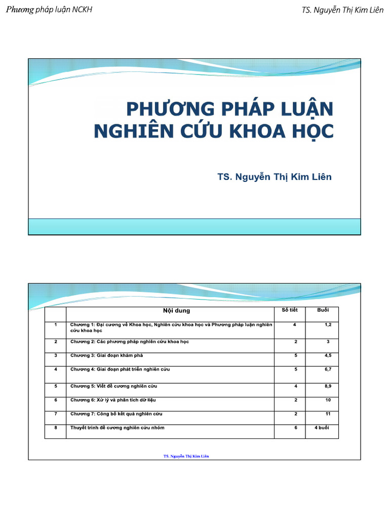 PPLNCKH - Chuong 1 | PDF
