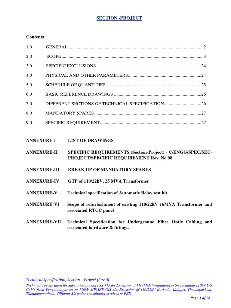 Section Project Final | PDF | Electrical Substation | Electrical ...