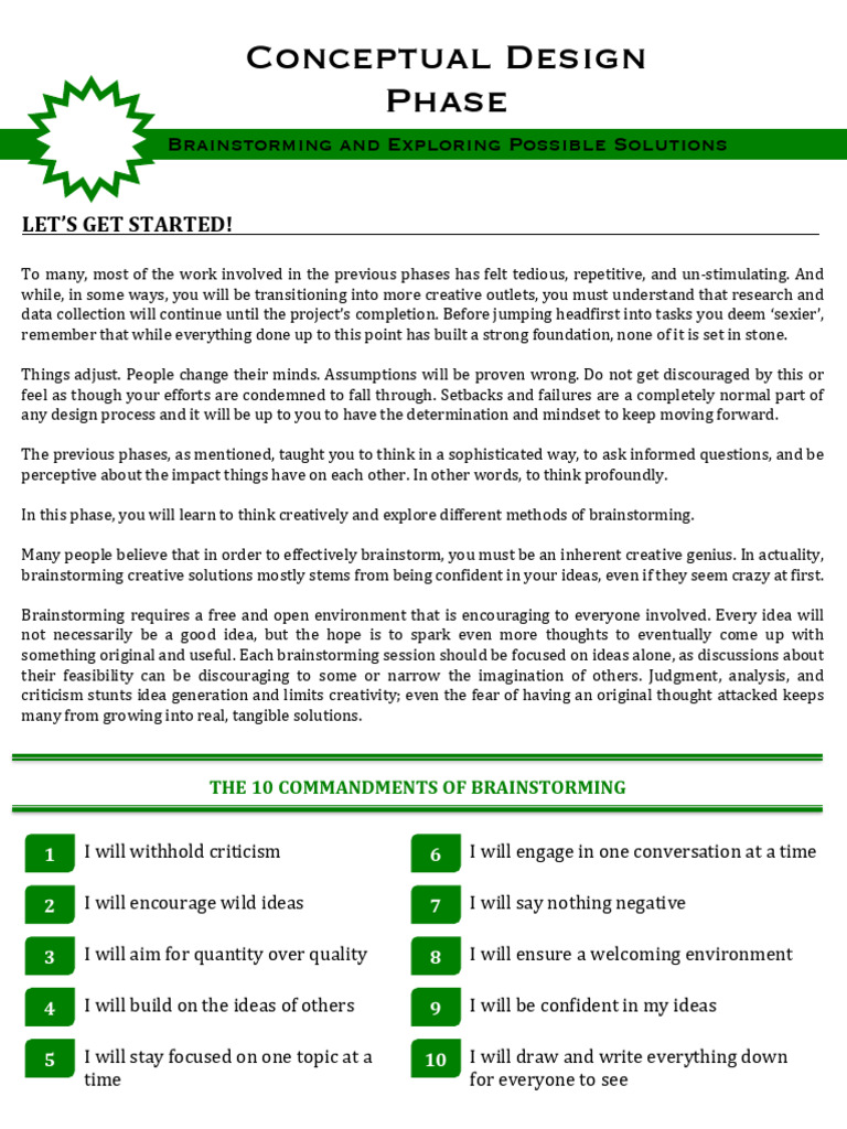 Conceptual Design Phase | PDF | Art