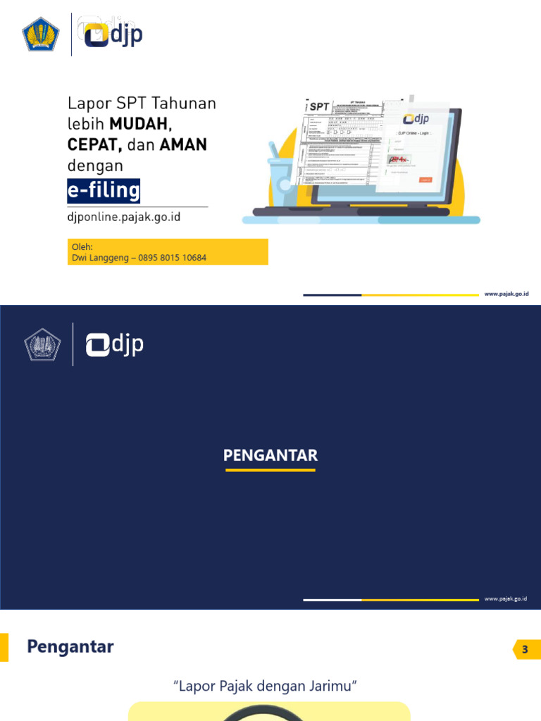 Tata Cara Pelaporan SPT Tahunan PPh OP | PDF