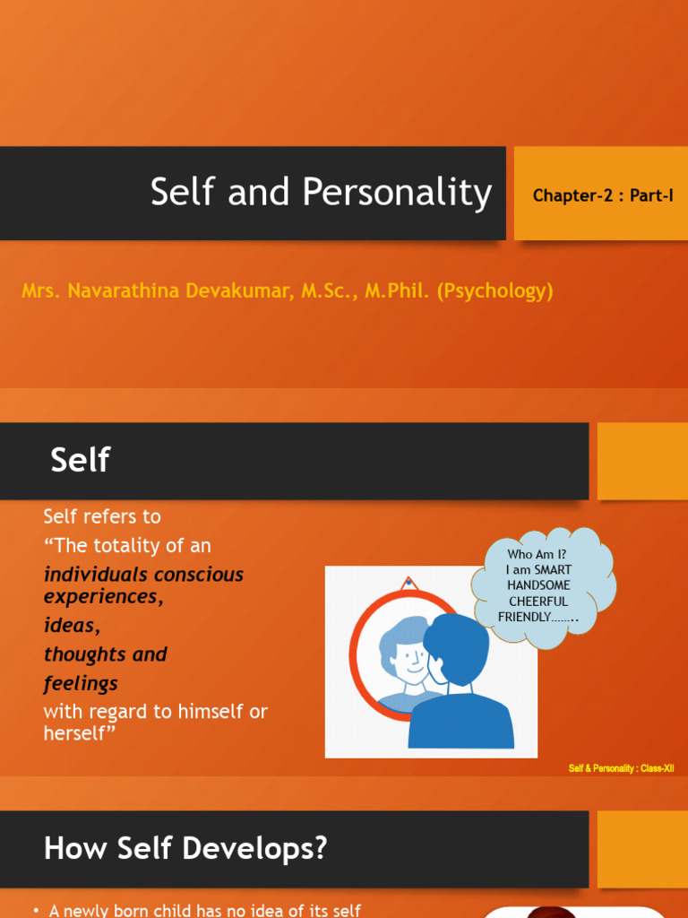 Selfpersonality Part I 210131160732 | PDF | Self Esteem | Self-Management