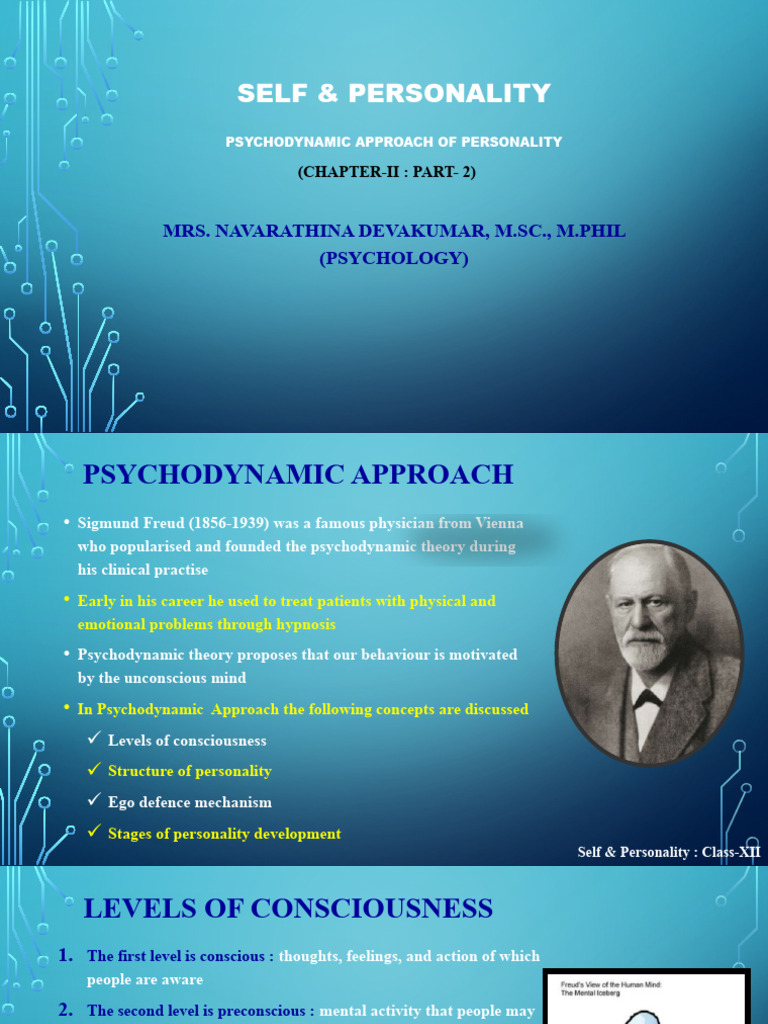 Psychodynamic Theory of Personality | PDF | Id | Psychodynamics