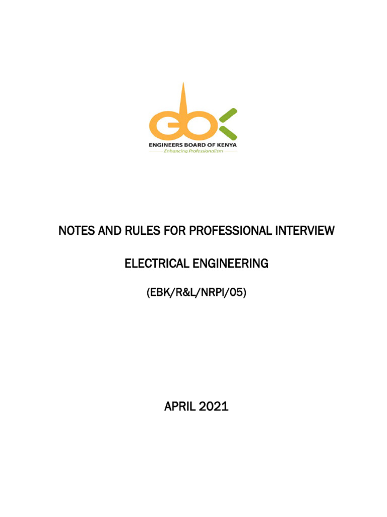 Notes & Rules - Electrical Engineering | PDF | Experience | Engineering