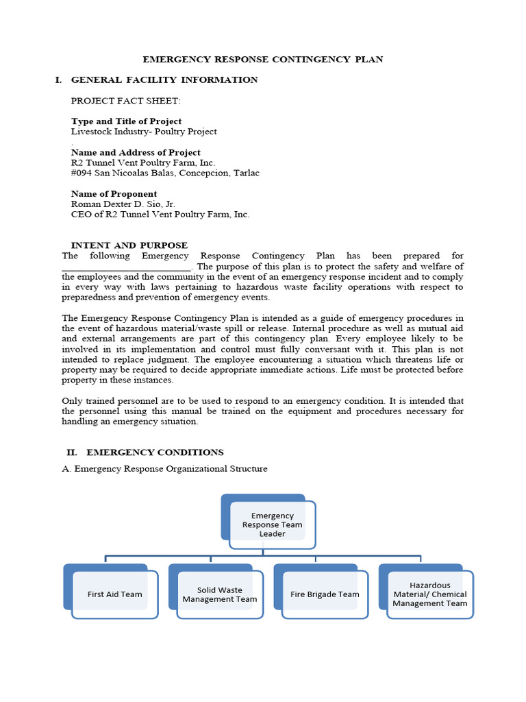 HW Registration Contingency Plan Template | PDF | Personal Protective ...