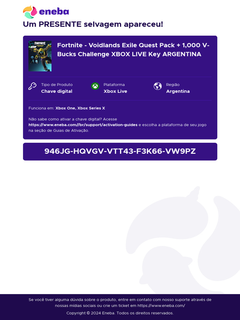 Voidlands Exile Quest Pack 1000 V-Bucks – DQJJN