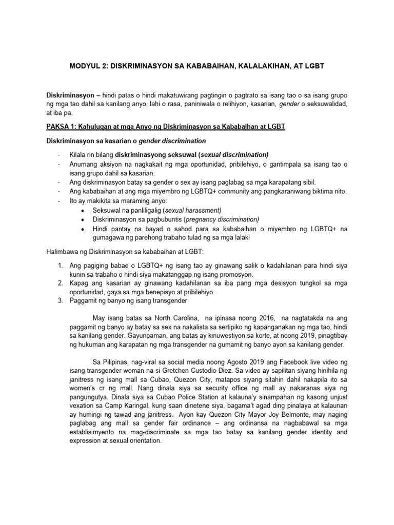 Modyul 2 Ap Handout | PDF