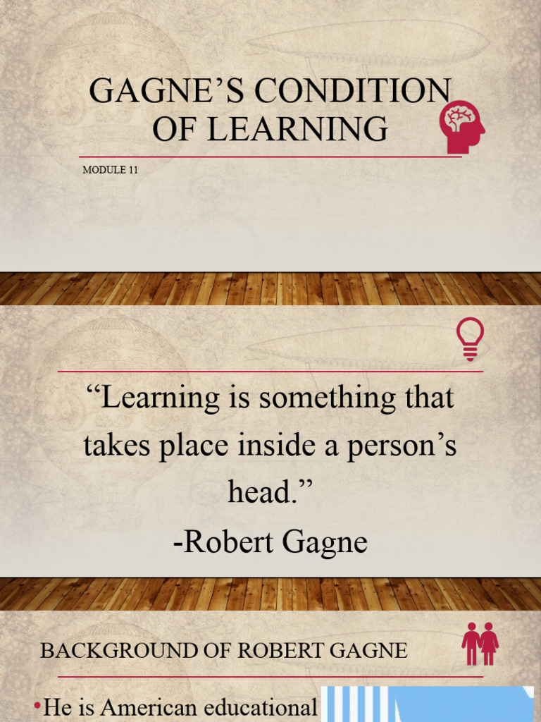 Gagne's Condition of Learning | Download Free PDF | Learning | Attitude ...
