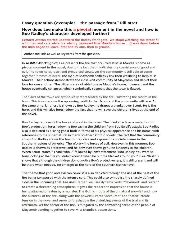 Essay To kill a mockingbird | PDF