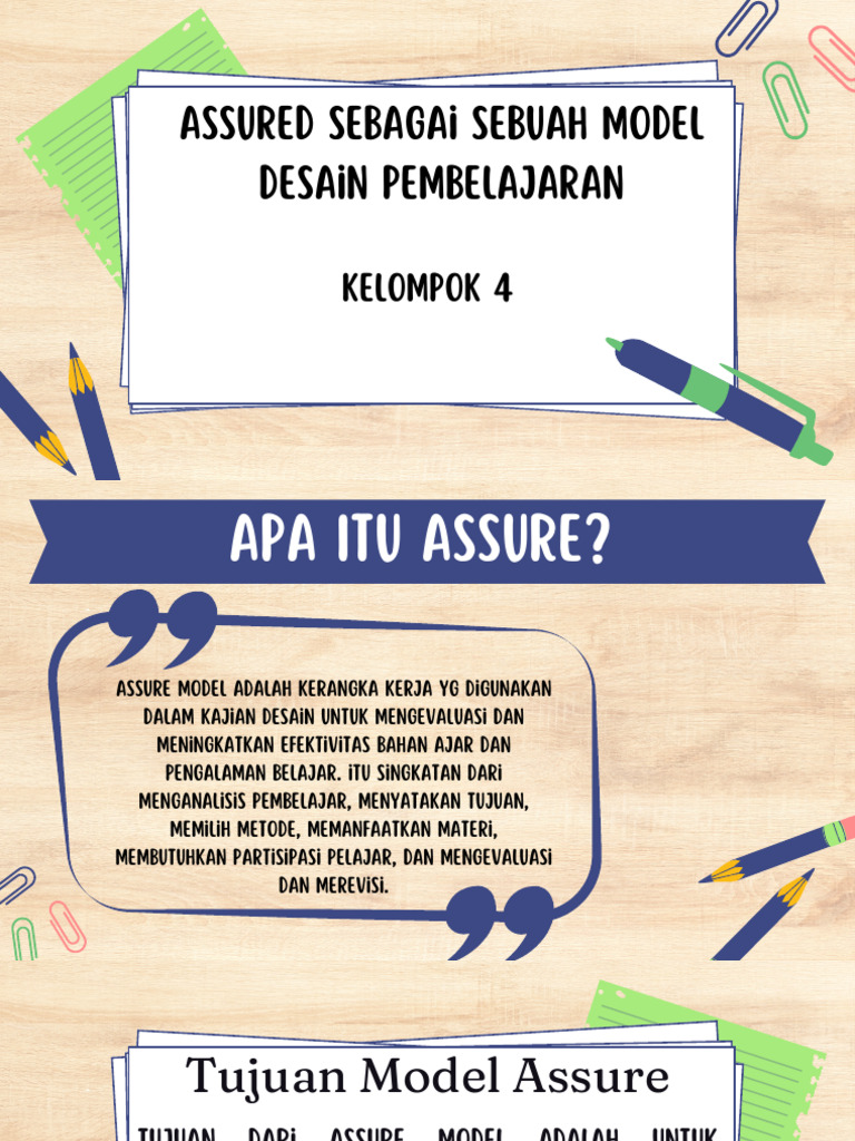 Model Assure dalam Desain Pembelajaran | PDF | Karier & Perkembangan