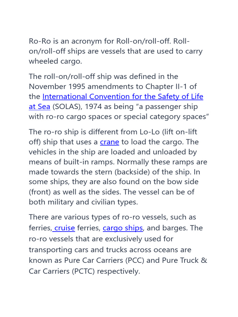 Roro 2 | PDF | Transport | Shipping