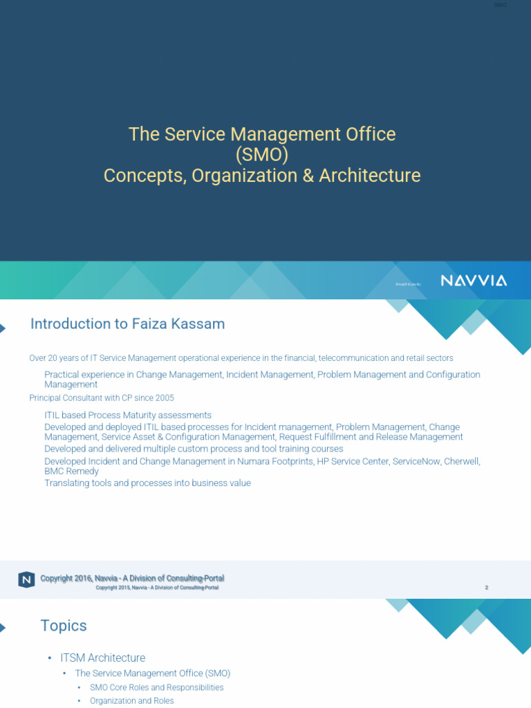 SMO Service Management Office - Slides | PDF | Governance | It Service ...